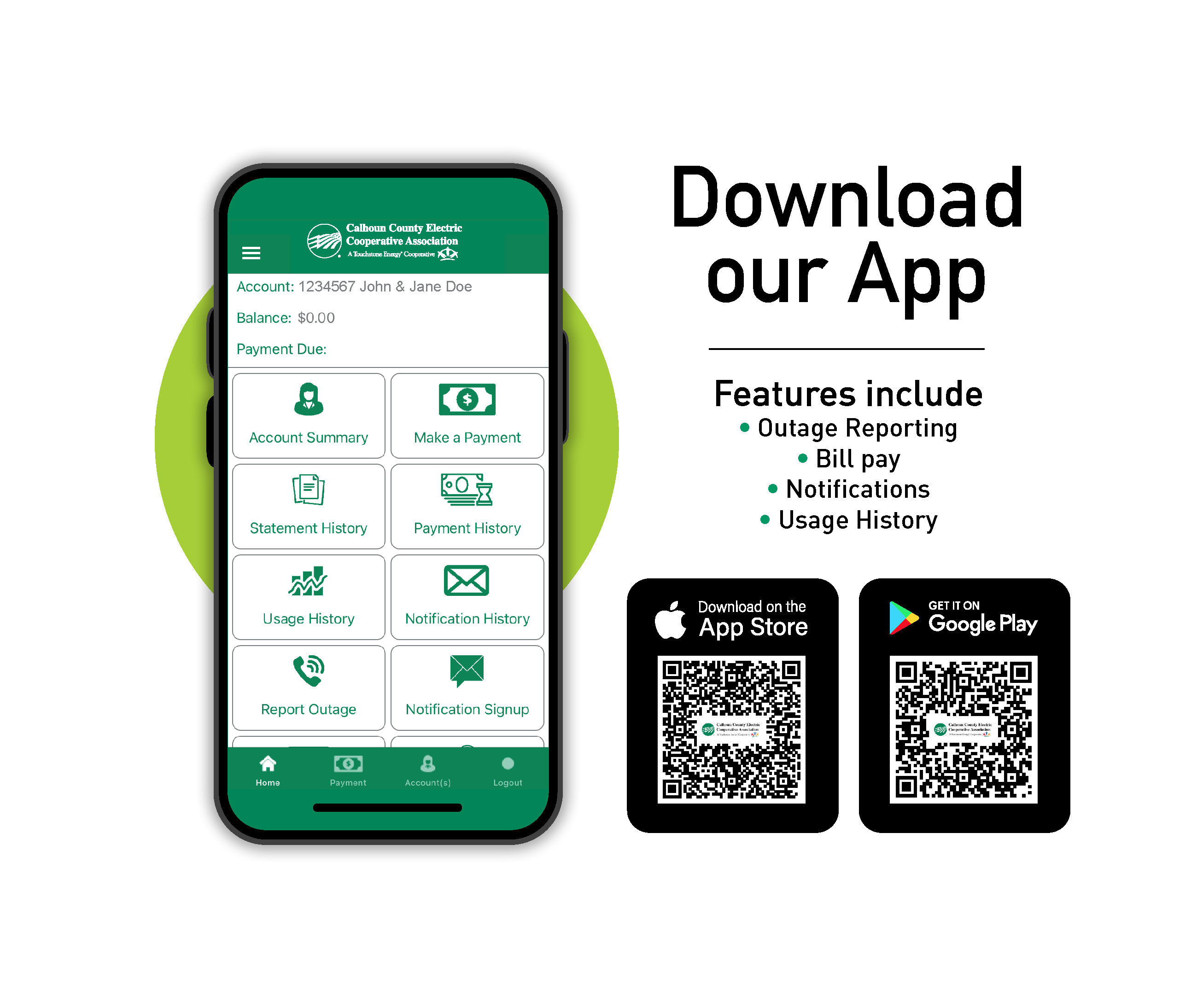 How to Use our Mobile App | Calhoun County Electric Cooperative Association